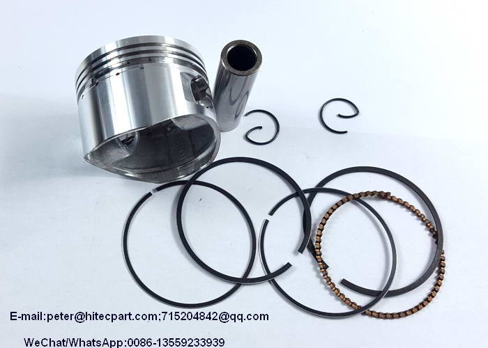Silver Aluminum Motorcycle Piston Kits And Rings CD110 Bore Dia.52.4mm ...
