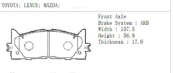 Ceramic Disc Brake Pads Vehicle Spare Parts 0446506080 For Brake System